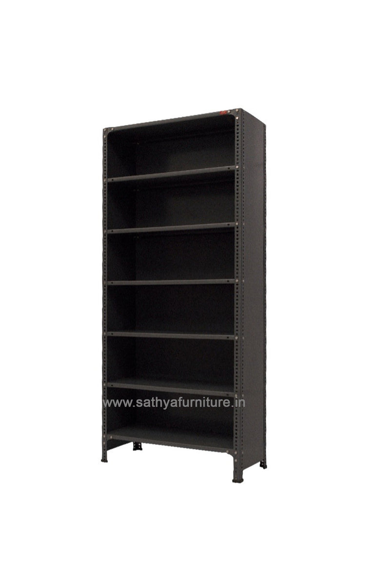 Steel Three Sides Covered Slotted Angle Rack – Sathya Furniture World